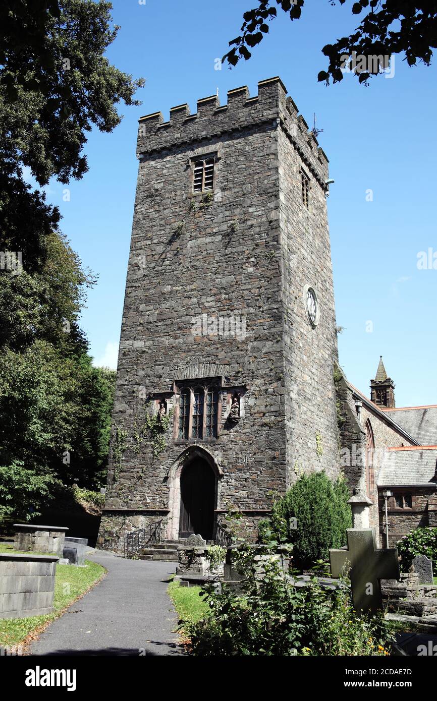 St Elli Parish Church Llanelli Carmarthenshire South Wales UK a 12th ...