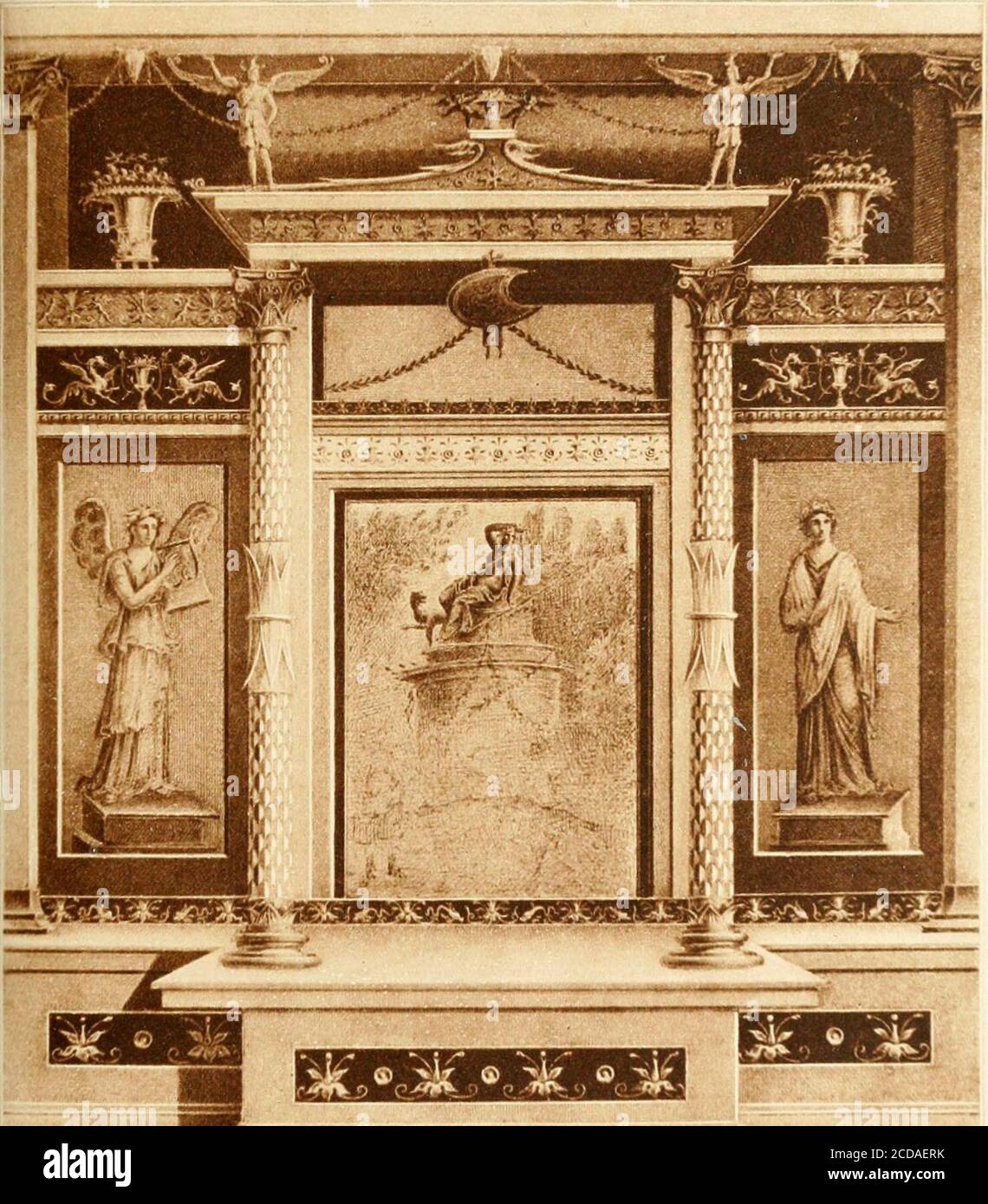 . Pompeii : its life and art . PLATE XI -SPECIMEN OF WALL DECORATION ...