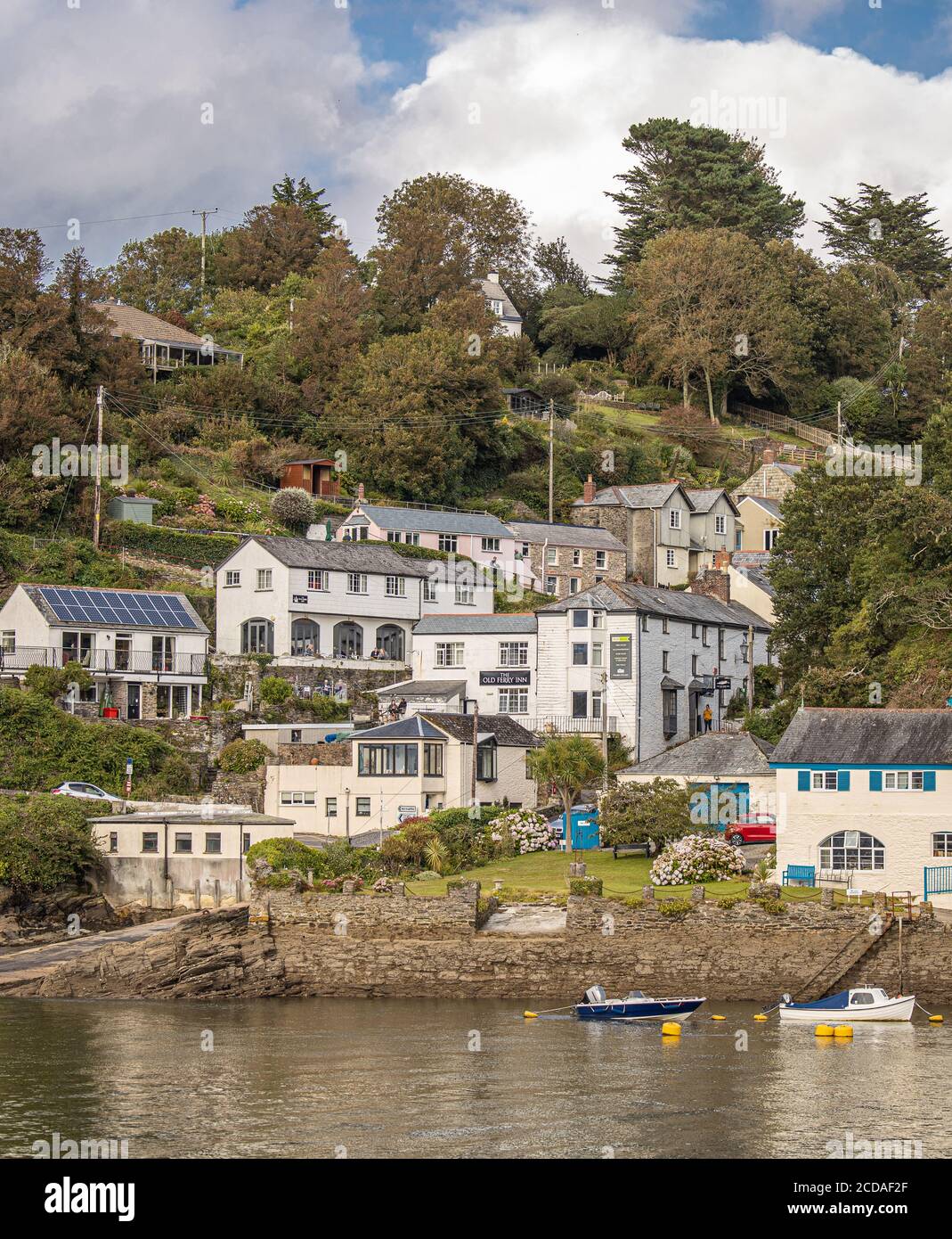 Views of Bodinnick Village from Fowey in Cornwall Stock Photo - Alamy