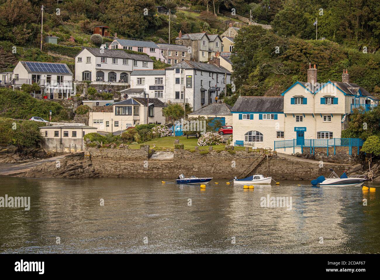 Views of Bodinnick Village from Fowey in Cornwall Stock Photo - Alamy