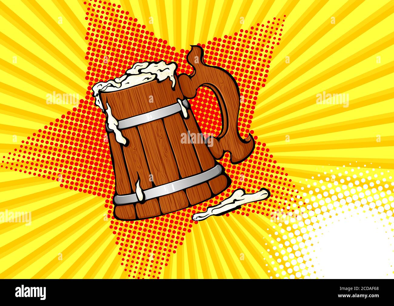 Vector bright colored background in Pop Art style. Illustration with a ...