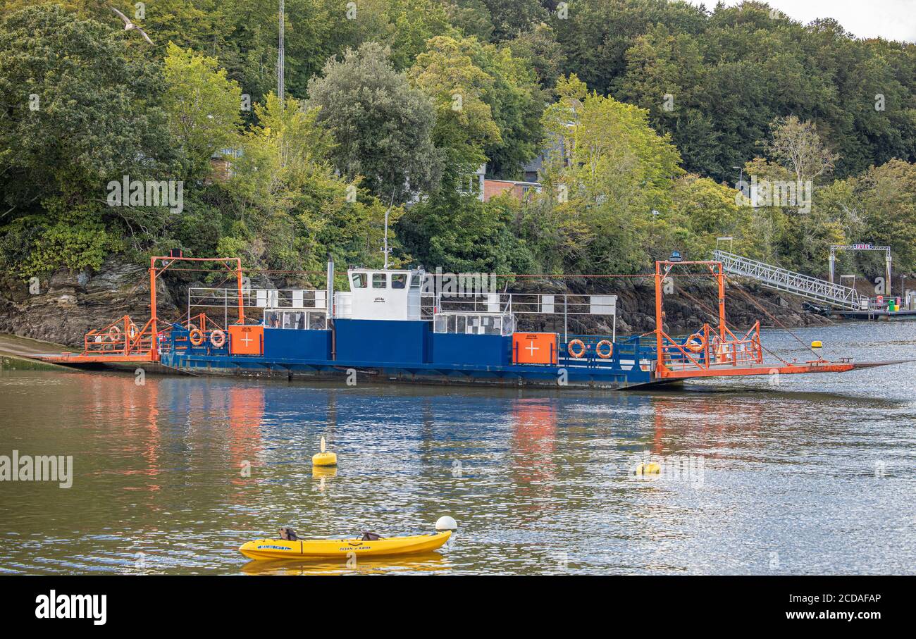 The Bodinnick to Fowey Car and Passenger Ferry in Cornwall, England ...