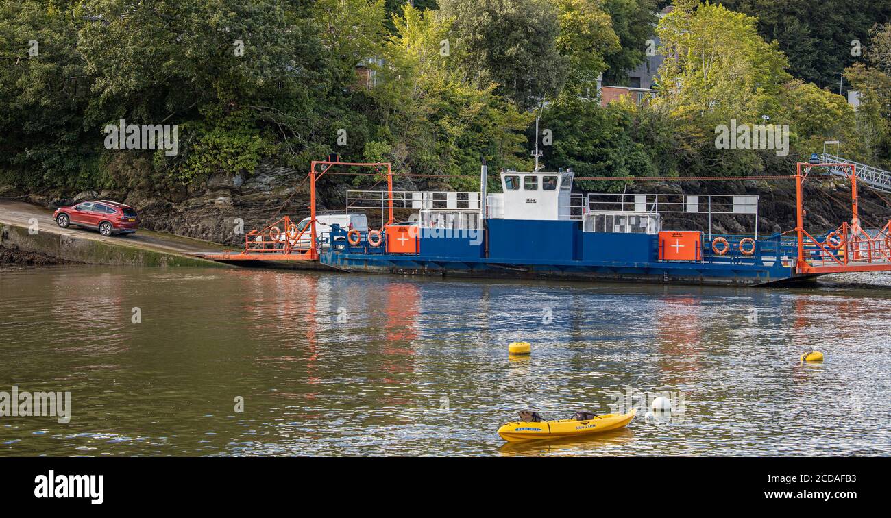 The Bodinnick to Fowey Car and Passenger Ferry in Cornwall, England ...
