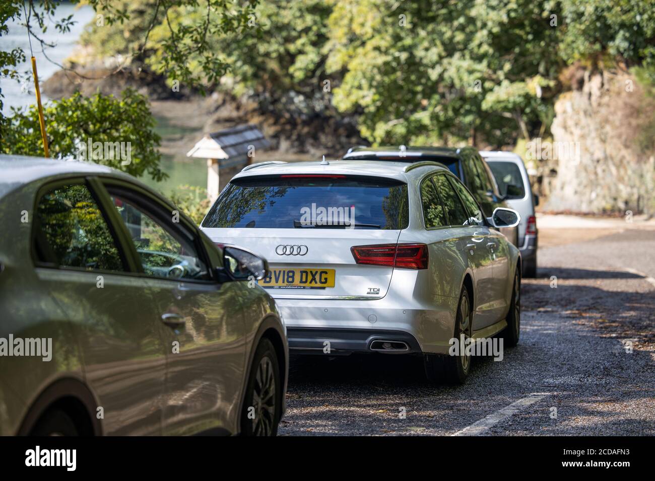 The King Harry Ferry on the River Fal in Cornwall, England Stock Photo ...