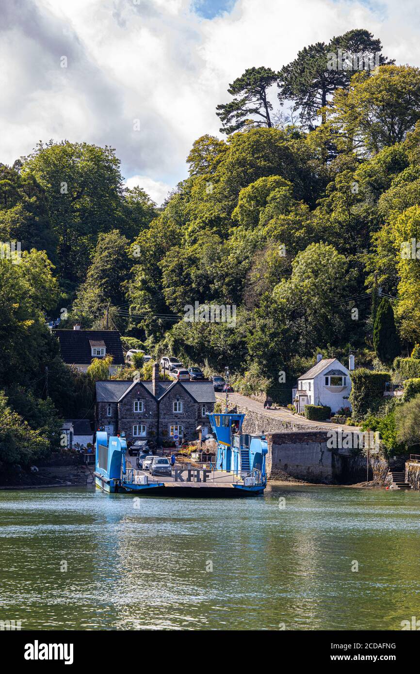 The King Harry Ferry on the River Fal in Cornwall, England Stock Photo ...