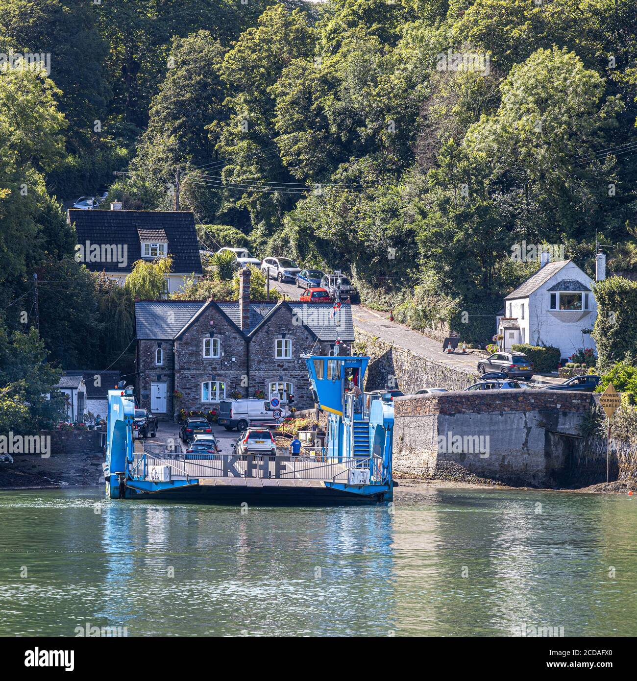 The King Harry Ferry on the River Fal in Cornwall, England Stock Photo ...