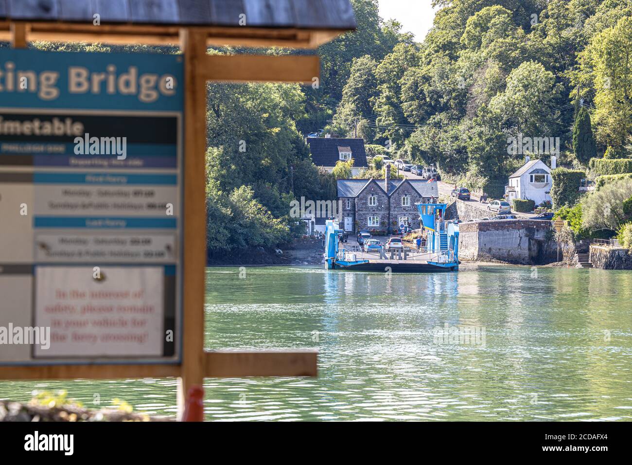 The King Harry Ferry on the River Fal in Cornwall, England Stock Photo ...