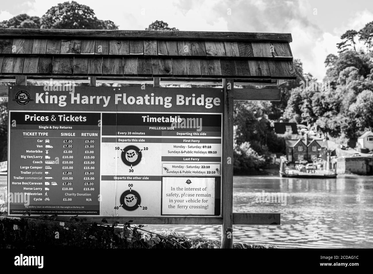 The King Harry Ferry on the River Fal in Cornwall, England Stock Photo ...