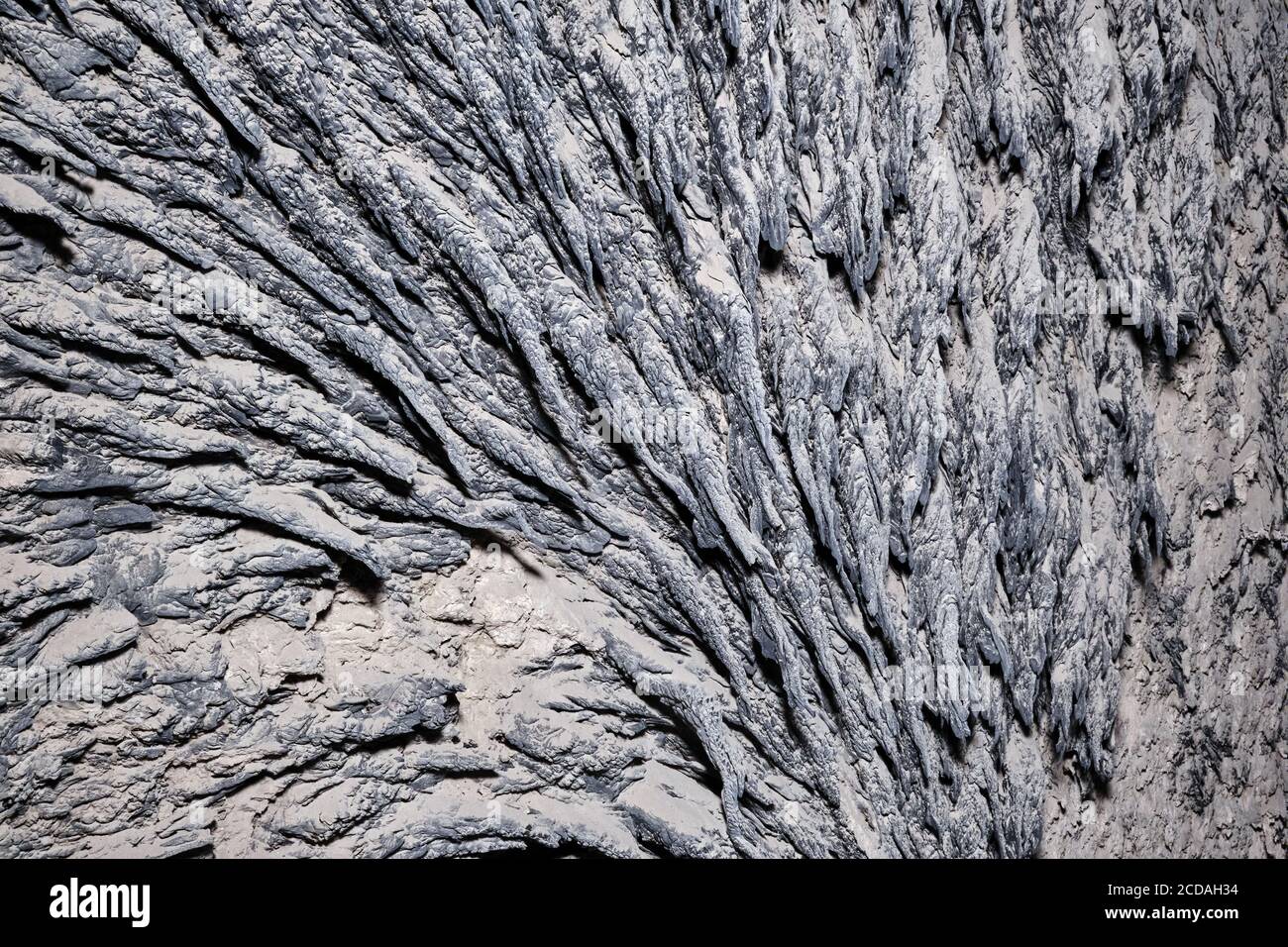 Abstract ash pattern formed on a inside wall of a power plant boiler ...