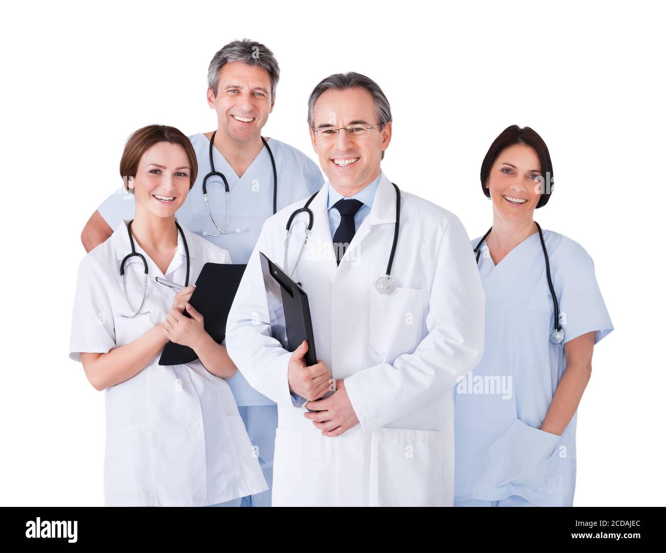 Diverse Doctor And Nurse Group Staff Meeting Stock Photo - Alamy