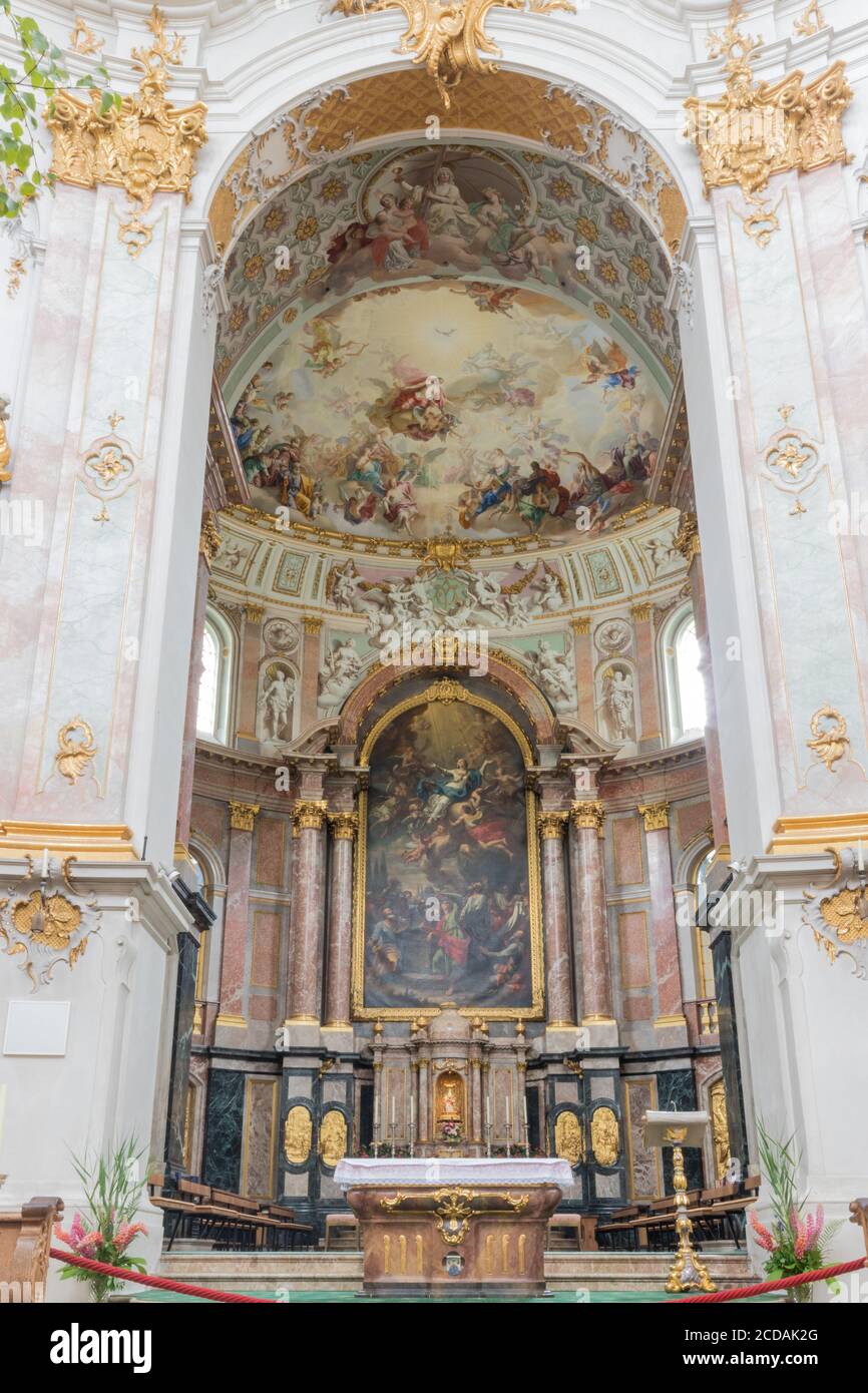 Benedictine monastery from Ettal village, Bavaria, Germany called Ettal ...