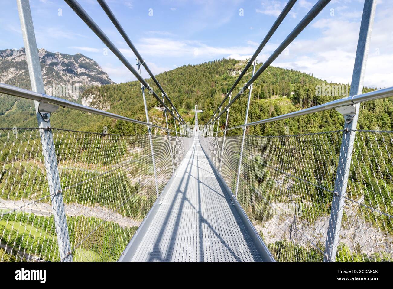 Highline 179 Reutte from Austria, its ruined castle, valley and ...