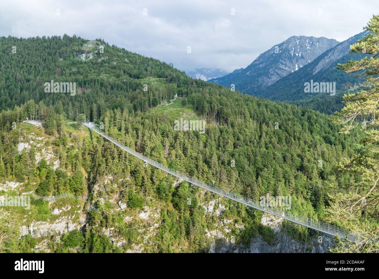 Highline 179 Reutte from Austria, its ruined castle, valley and ...