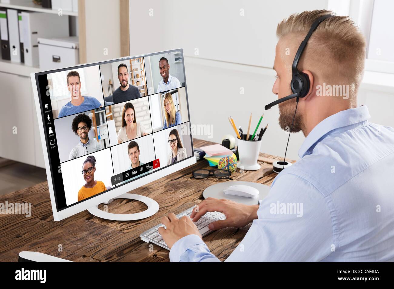 Online Video Conference Web Call. Business Videoconferencing Stock ...