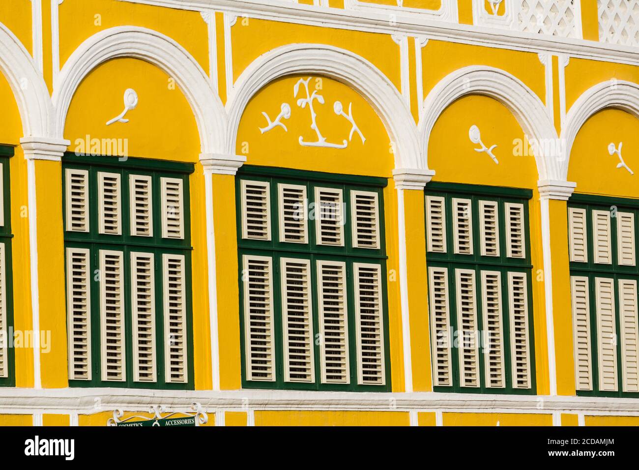 Detail of the Penha Building, built in 1708 in Dutch colonial style and ...