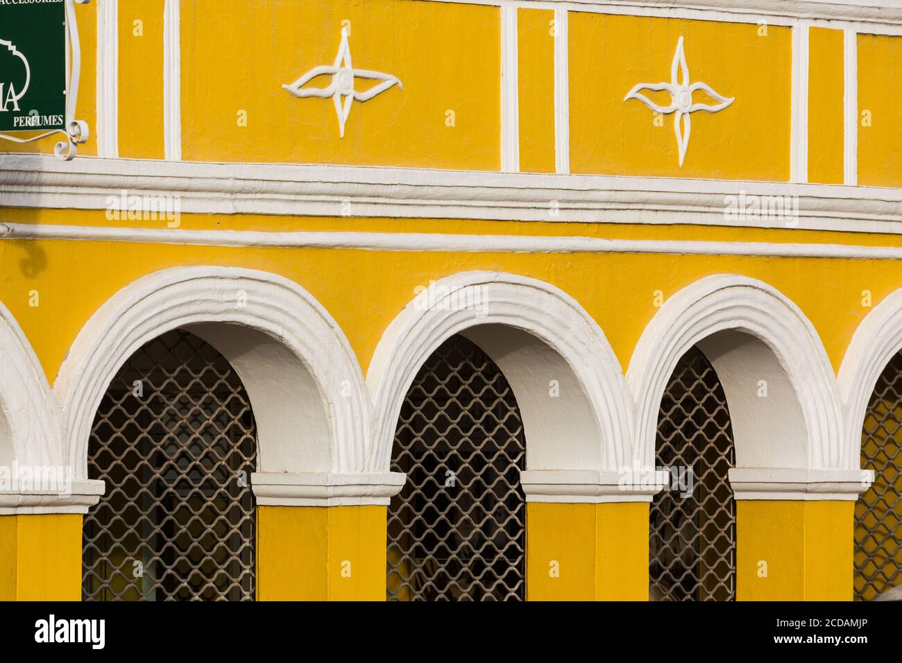 Detail of the Penha Building, built in 1708 in Dutch colonial style and ...