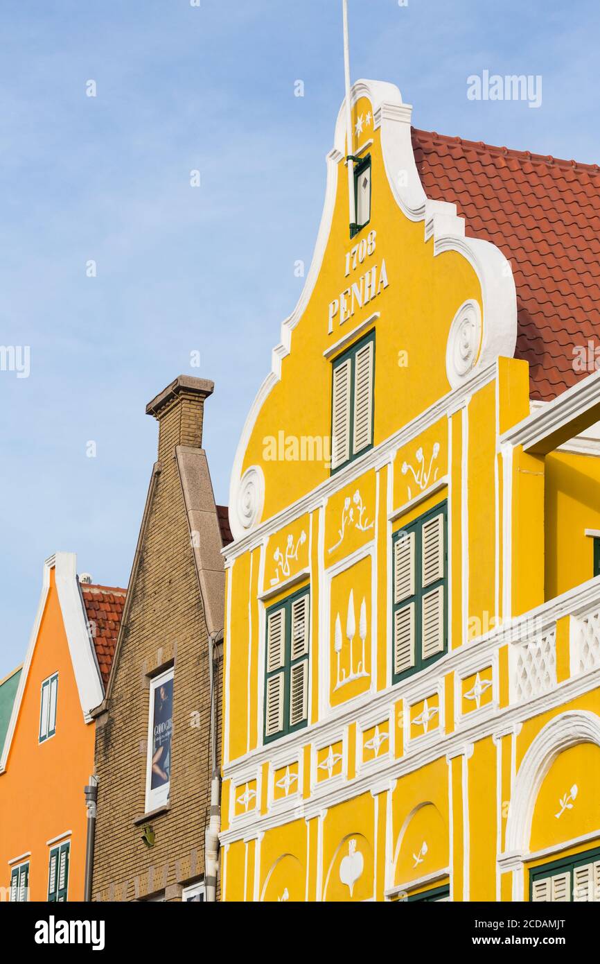 Detail of the Penha Building, built in 1708 in Dutch colonial style and ...