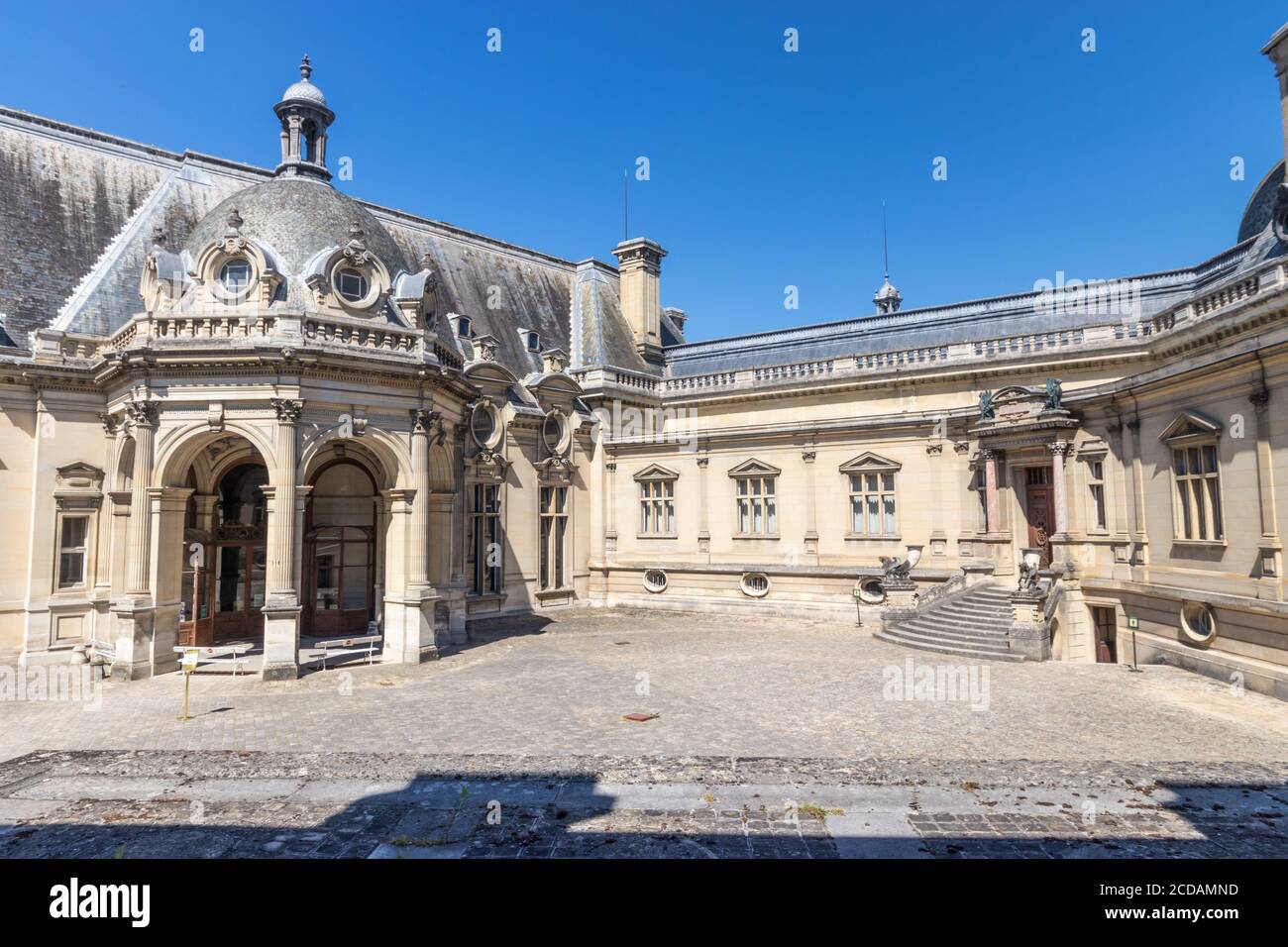 Chantilly city with its romantic parks, castle and stables Stock Photo ...