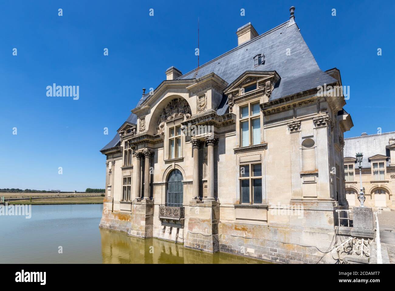 Chantilly city with its romantic parks, castle and stables Stock Photo ...