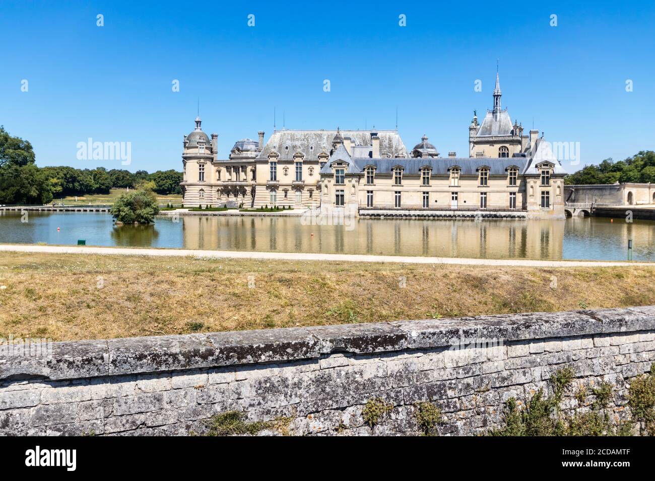 Chantilly city with its romantic parks, castle and stables Stock Photo ...