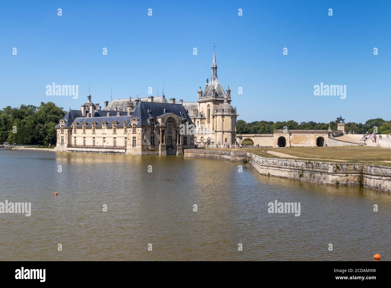 Chantilly city with its romantic parks, castle and stables Stock Photo ...