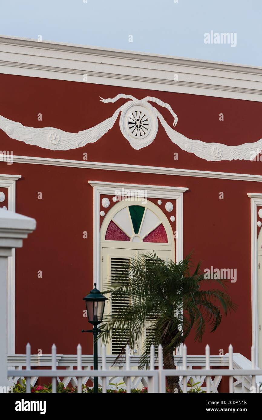 Detail of Dutch colonial architecture on an historic home at ...