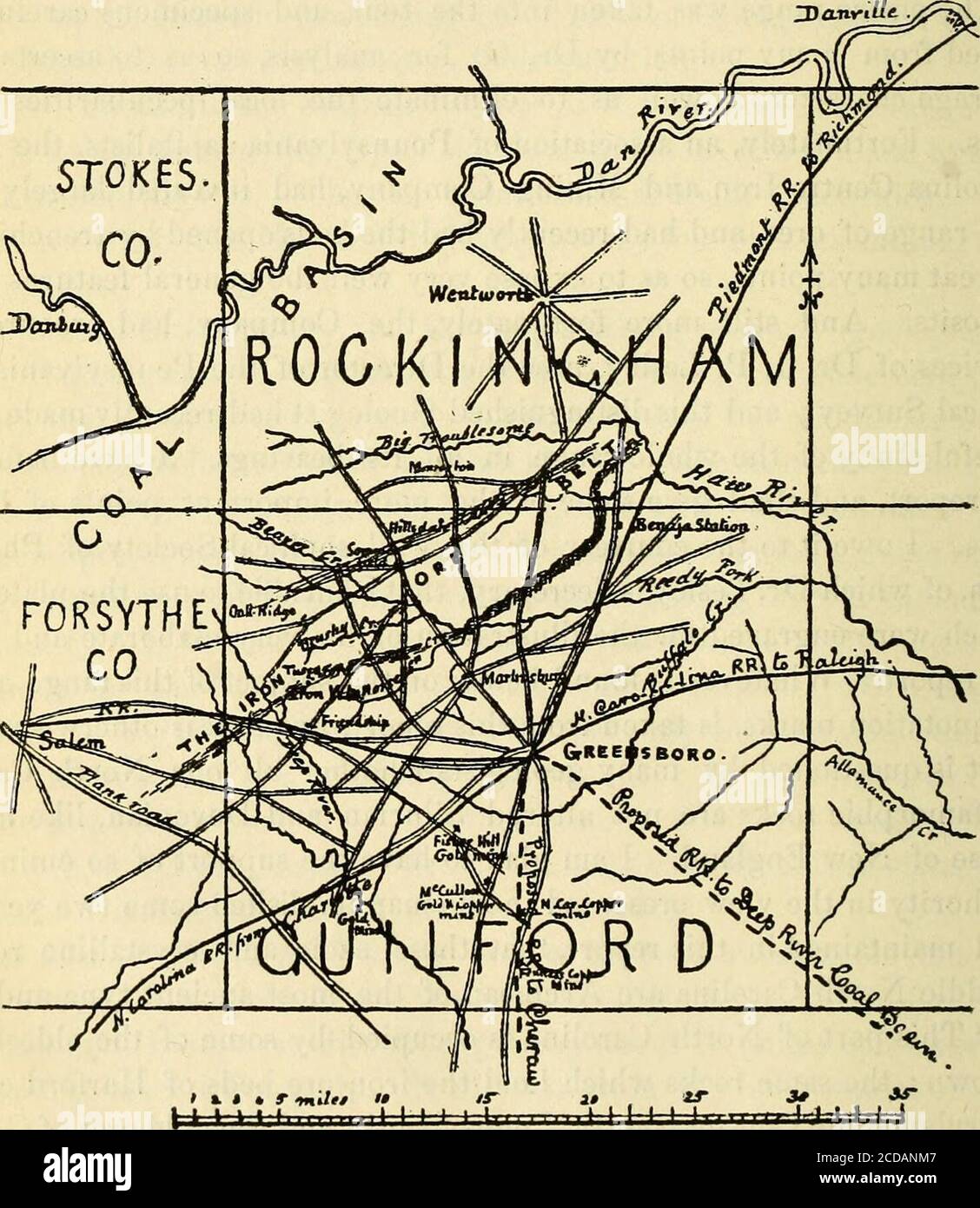 North Carolina Physical Features Map