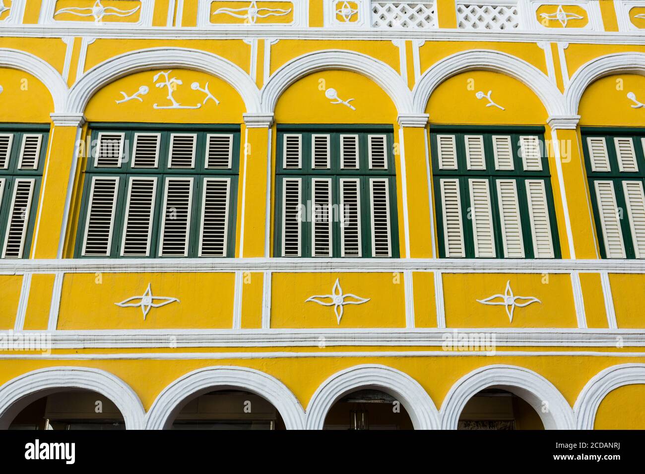 Detail of the Penha Building, built in 1708 in Dutch colonial style and ...