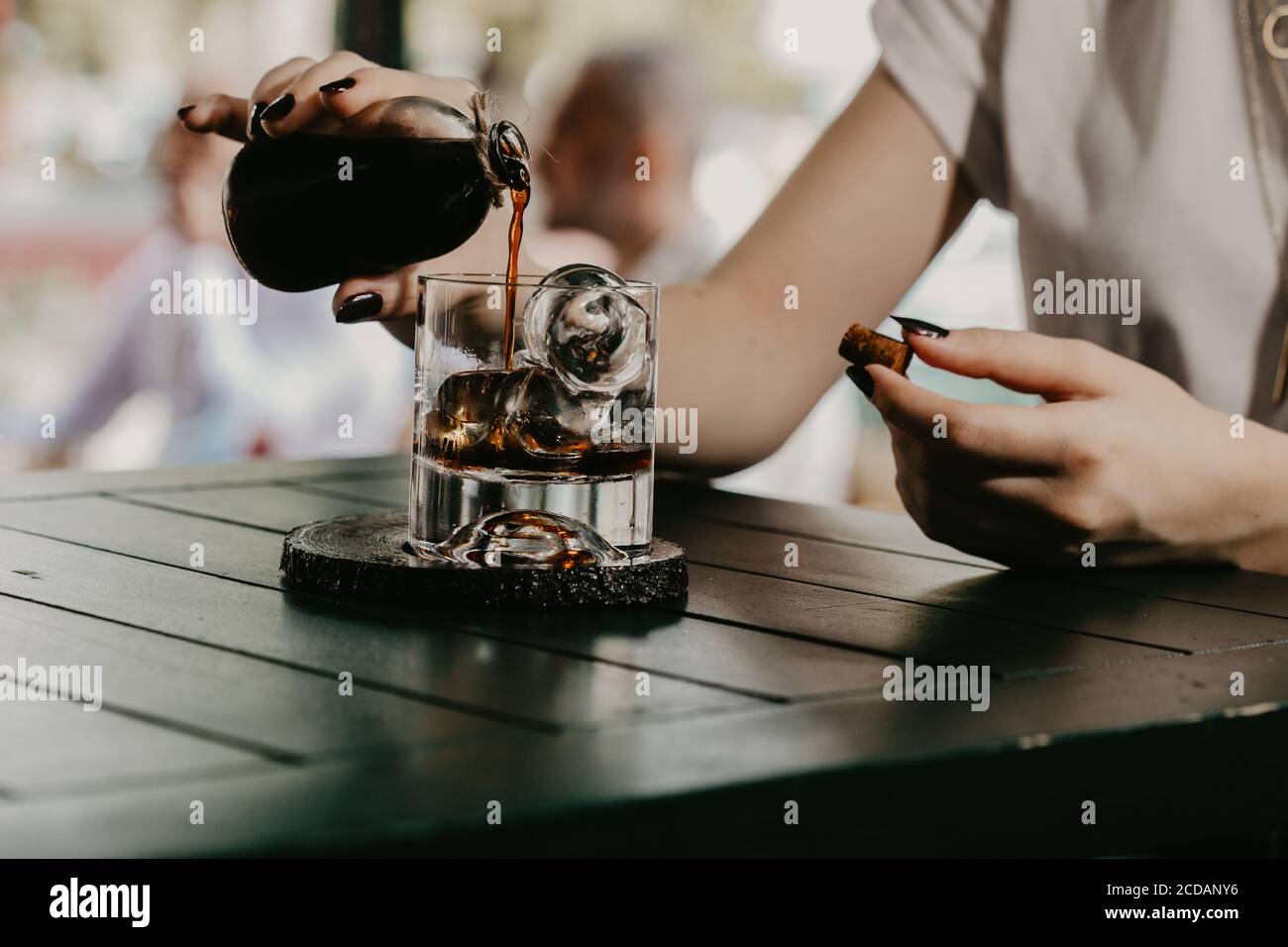 Girl drinking cold hi-res stock photography and images - Alamy