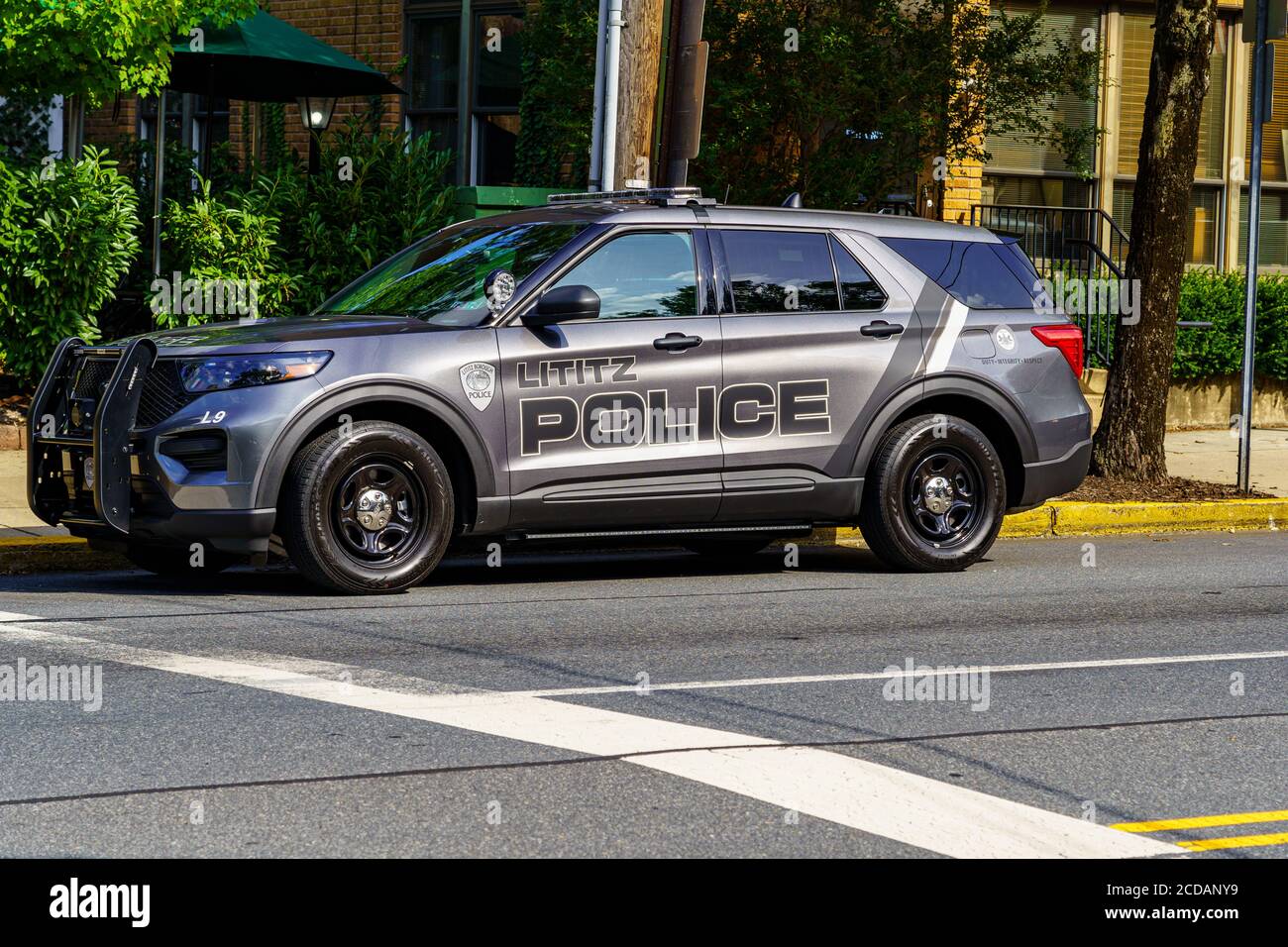 Lititz, PA, USA - August 21, 2020: A Lititz Police Department marked ...