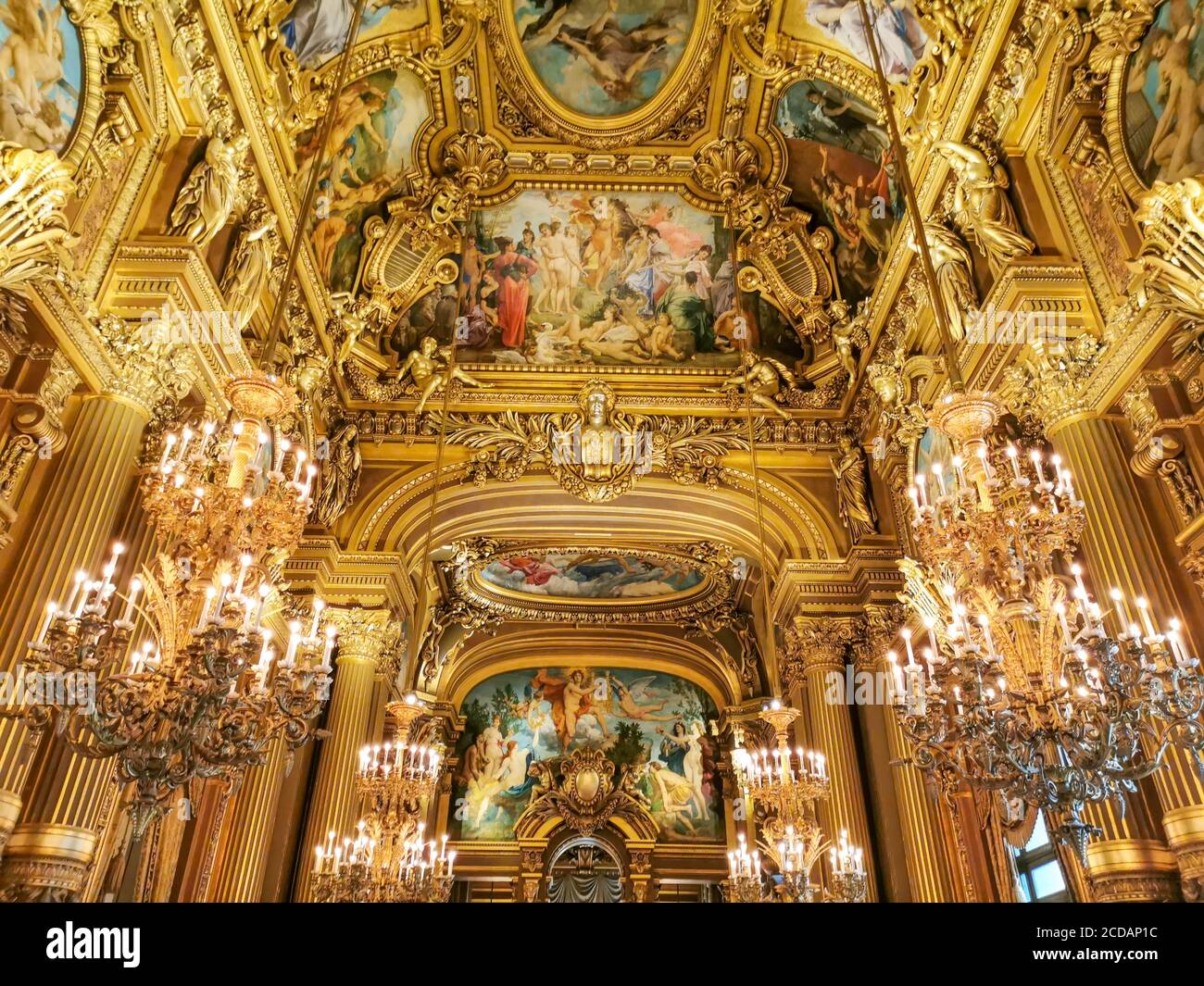 The national french opera Garnier and its beautiful architecture Stock ...