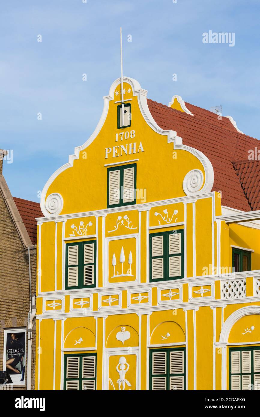 Detail of the Penha Building, built in 1708 in Dutch colonial style and ...