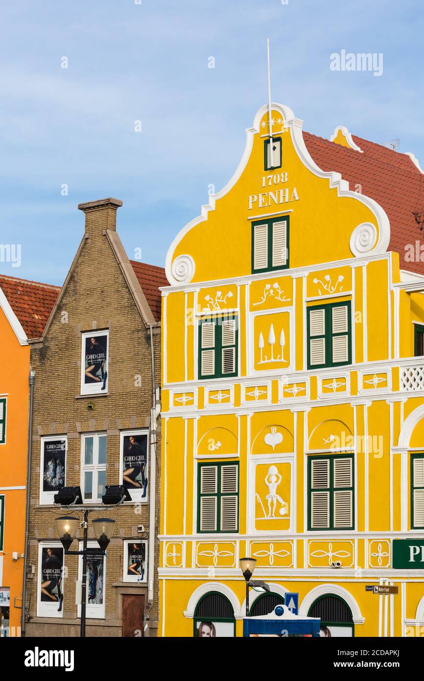 Detail of the Penha Building, built in 1708 in Dutch colonial style and ...