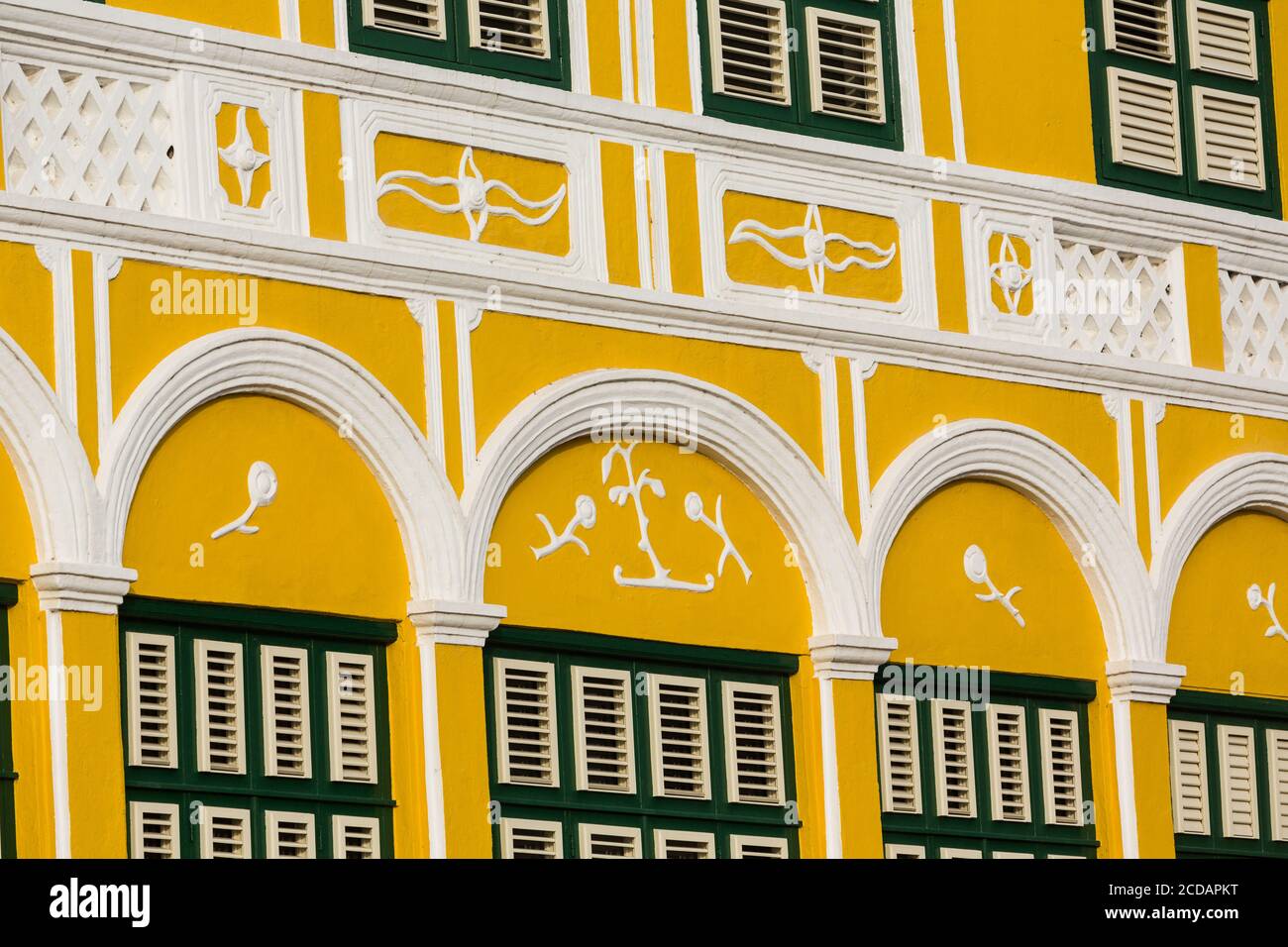 Detail of the Penha Building, built in 1708 in Dutch colonial style and ...
