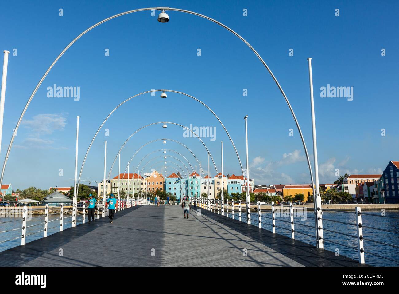 The Queen Emma Bridge is a swinging pontoon bridge originally built ...