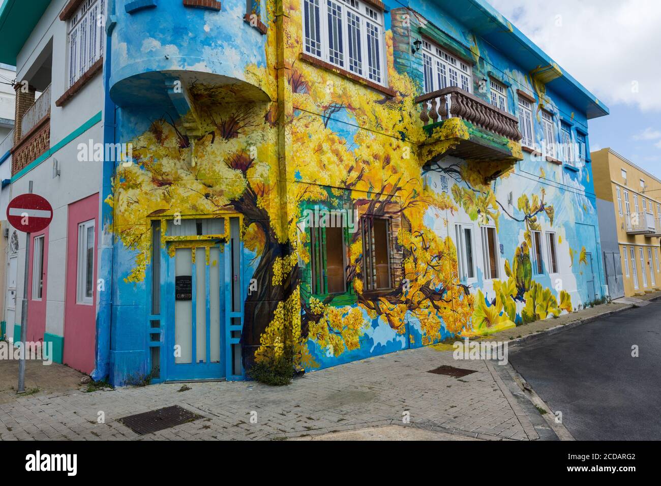 A colorful mural entitled "Three O'Clock Romance" painted on the Dare ...