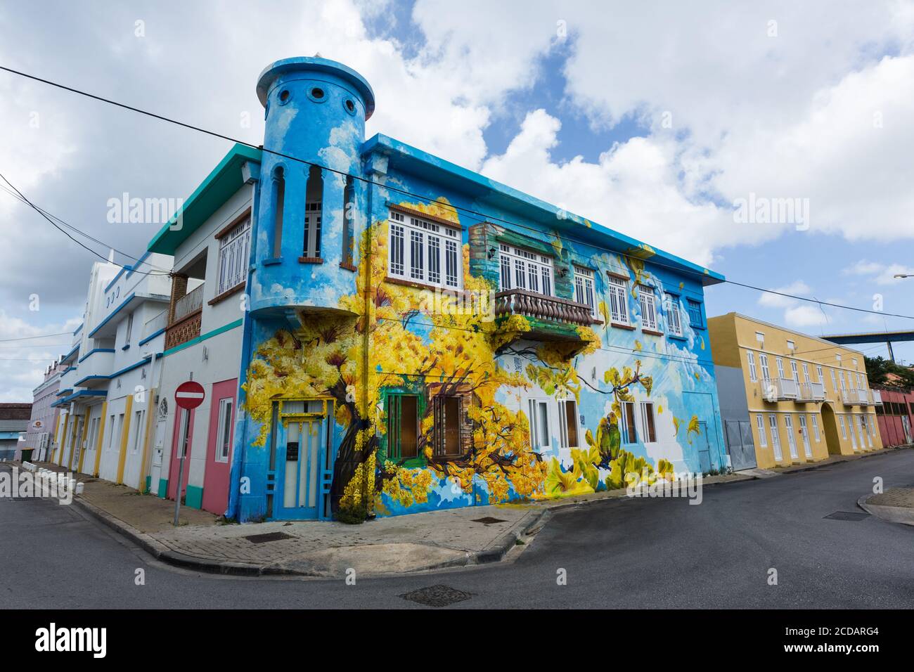 A colorful mural entitled "Three O'Clock Romance" painted on the Dare ...