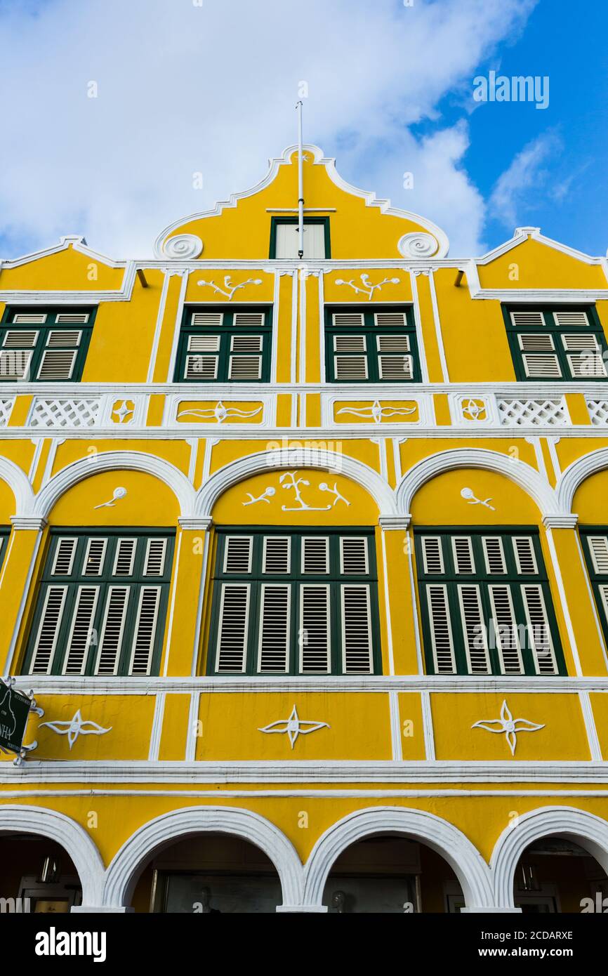 Detail of the Penha Building, built in 1708 in Dutch colonial style and ...