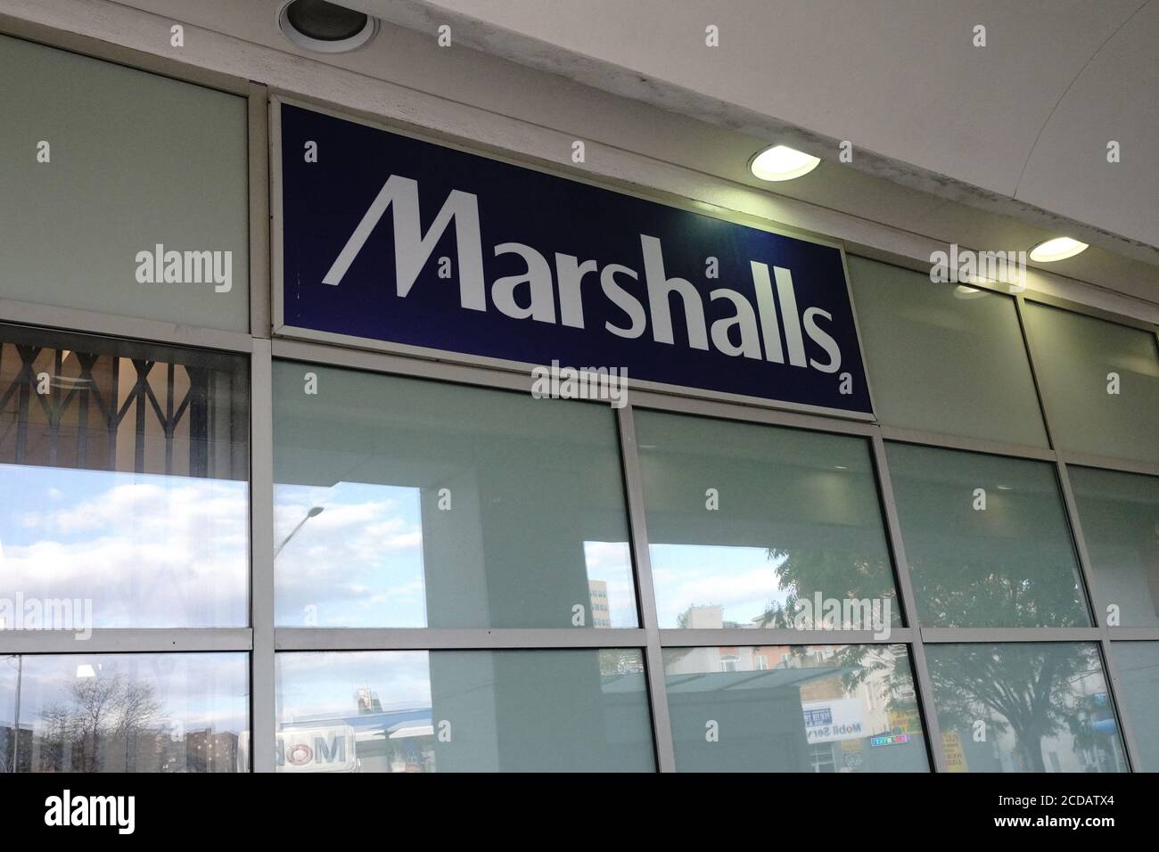 New York, USA. 12th May, 2020. Marshalls, logo in Queens borough ...