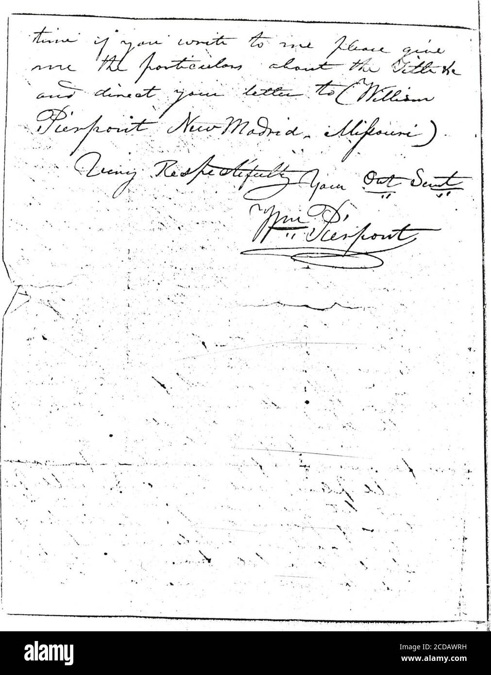 . Cavender family papers, Clark and Perry counties, Indiana . 7 >V ...