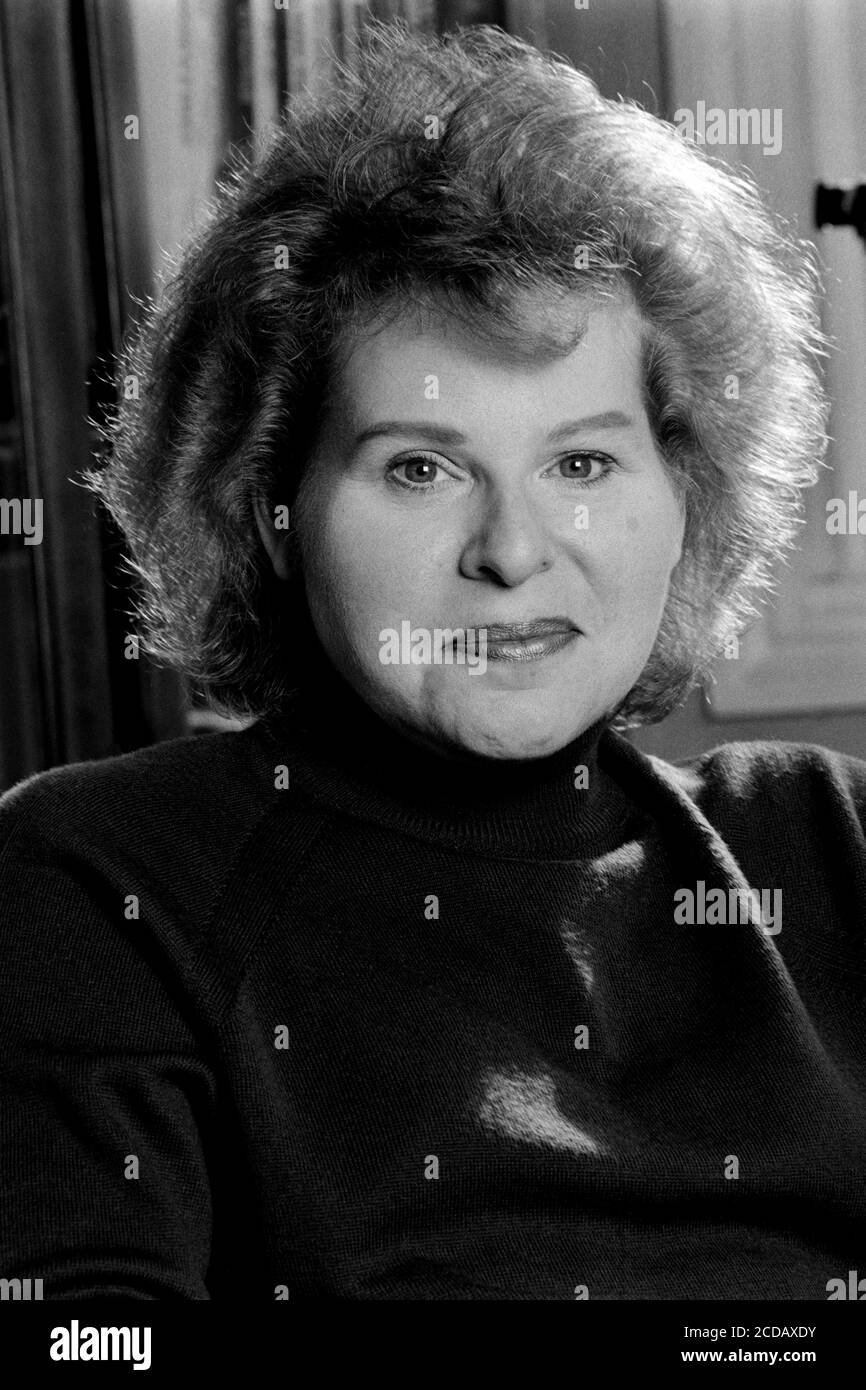 American born journalist and writer Janet Daly photographed at her home ...