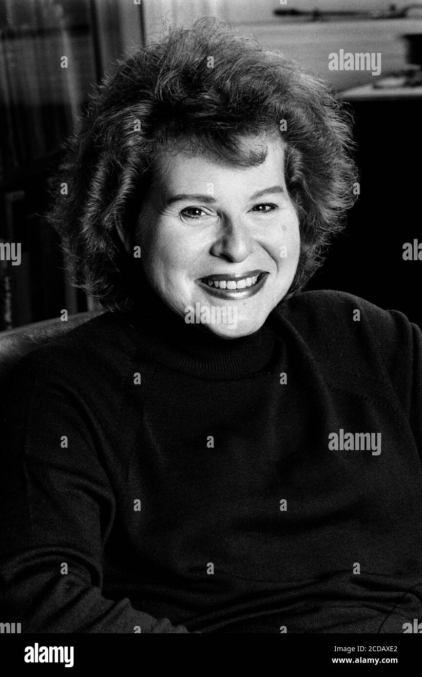 American born journalist and writer Janet Daly photographed at her home ...