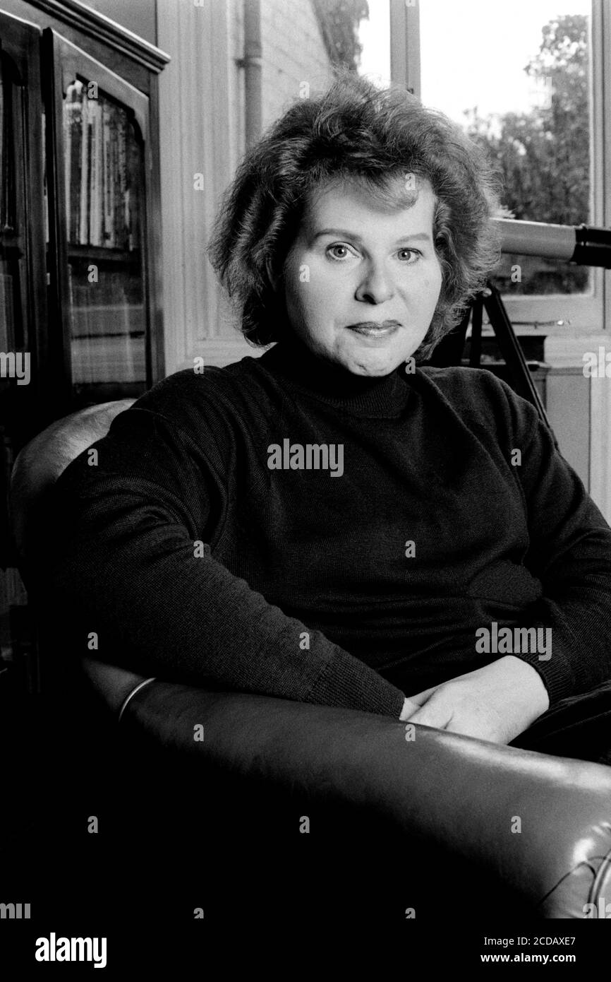 American born journalist and writer Janet Daly photographed at her home ...