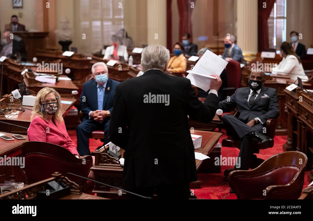 California senators chamber hi-res stock photography and images - Alamy