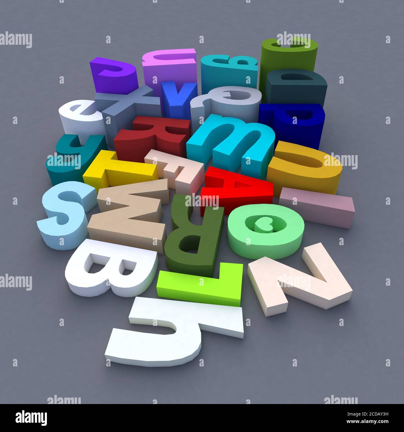 All english alphabet (a,b,c...x, y, z characters) in gray background ...