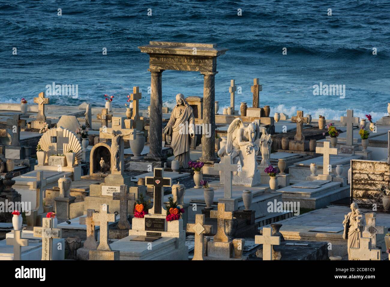 The Cemetery of Maria Magdalena de Pazzis by the ocean, outside the ...