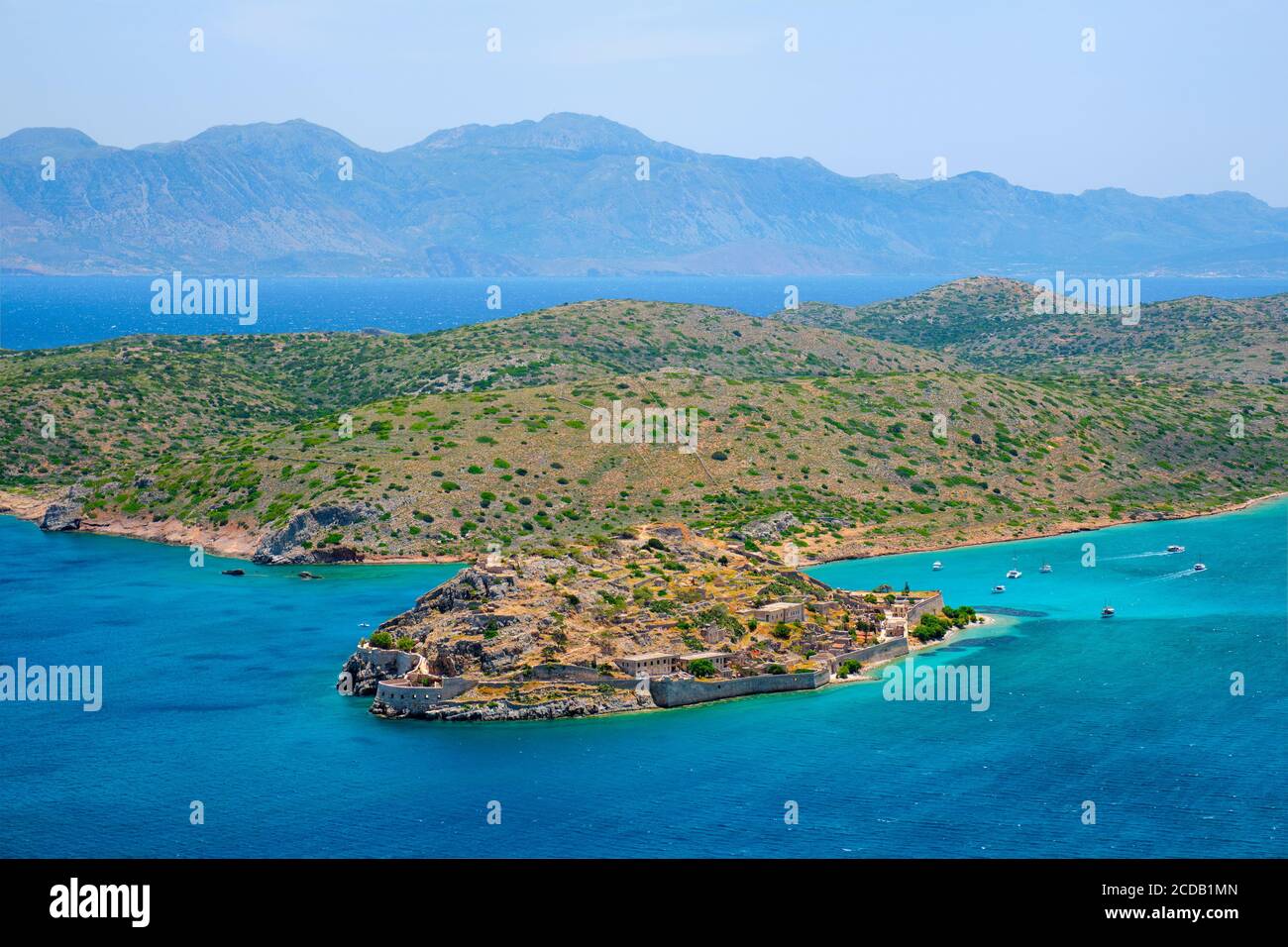 Island of Spinalonga, Crete, Greece Stock Photo - Alamy