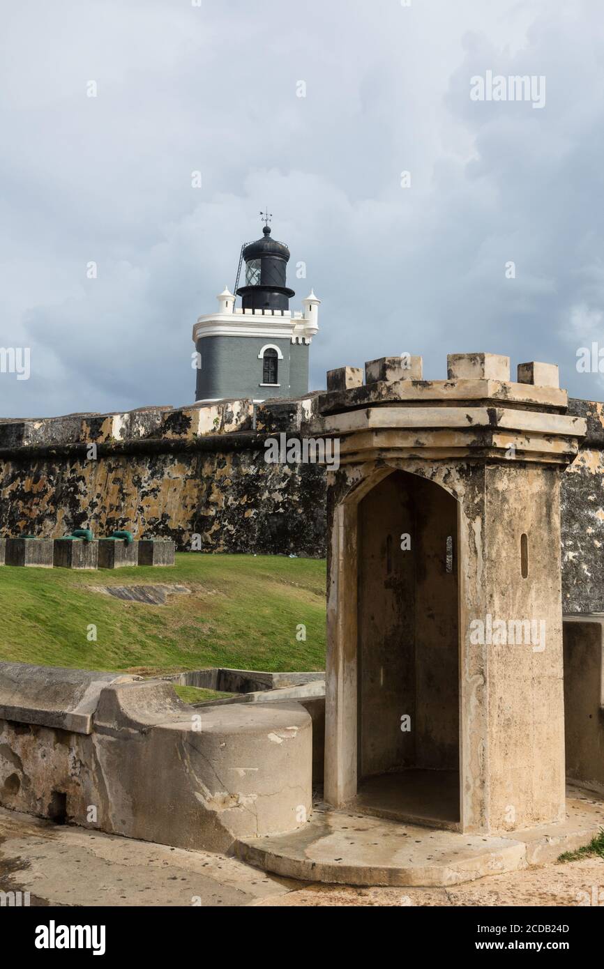 The El Morro LIghthouse was built in 1908 to replace an earlier Spanish ...