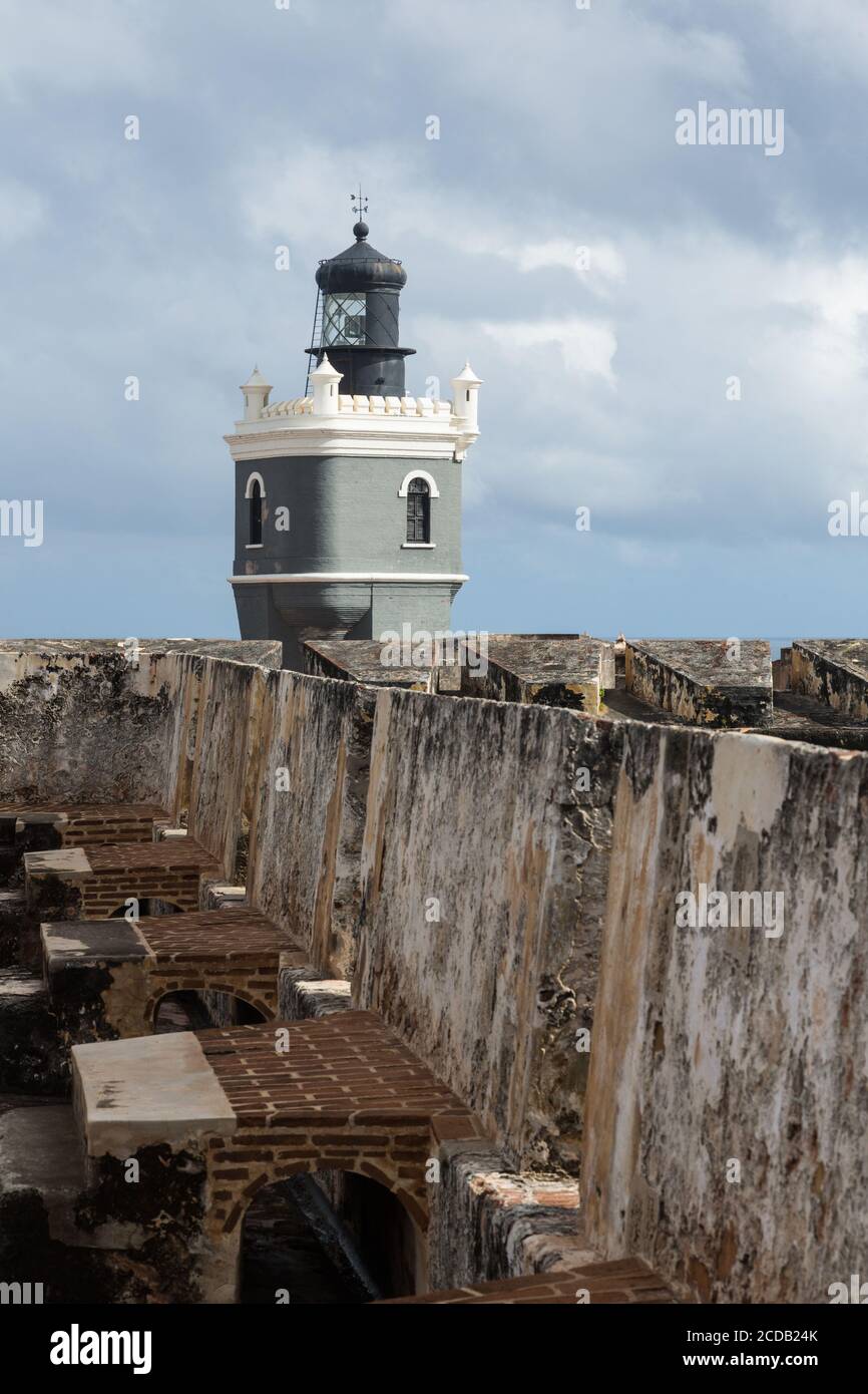 The El Morro LIghthouse was built in 1908 to replace an earlier Spanish ...