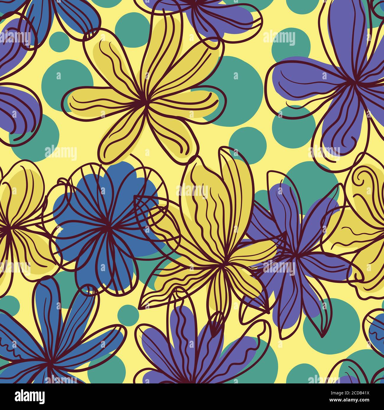 Violet colored flower Stock Vector Images - Alamy